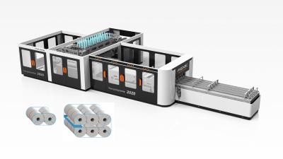 China Pistas de papel BRILHANTES da máquina de envolvimento 90bags/Min do rolo de HHT 5 à venda