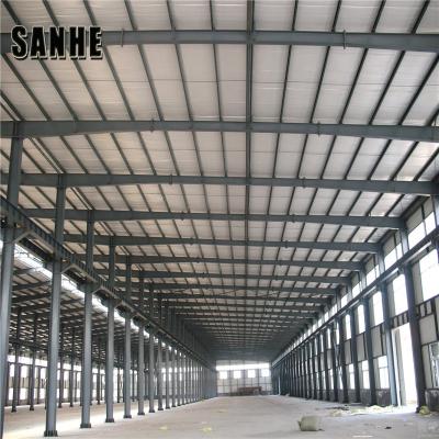 China Prefabricated Steel warehouse / workshop / hangar / hall steel structure price for sale
