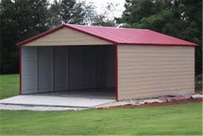 China Wholesale outdoor customized size steel garage for sale/three Car Metal Frame garage for sale