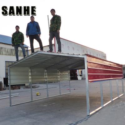 China Easy asemble backyard DIY steel shed car shelter kit large garage canopy metal portable car port for sale