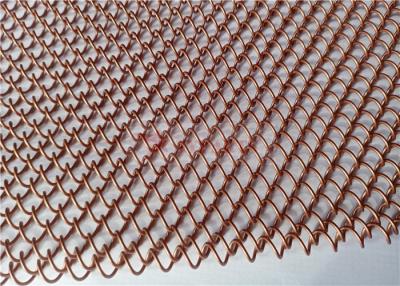 中国 銅色の金属のコイルのカーテン内部装飾に部屋ディバイダーとして使用する8x8mm 販売のため
