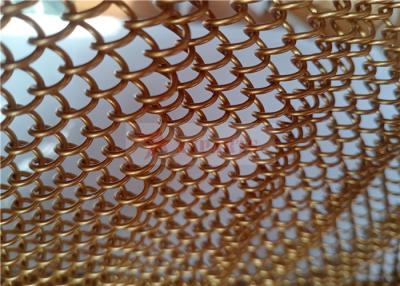 China Decoração arquitetónica anodizada de Mesh Curtains Gold Color For do metal de alumínio da bobina à venda