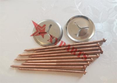 China Copper Plated CD Weld Pins With Metal Washers For Fixing Thermal Insulation Material for sale