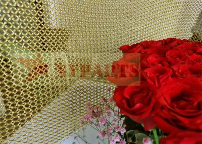 China metal dourado Ring Mesh Curtain For Interior Partition do fio de 1.2mm à venda