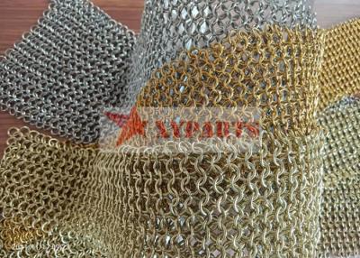中国 スペースパーティションのための 316 ステンレス鋼のチェーンメイルの金属リングメッシュ 販売のため