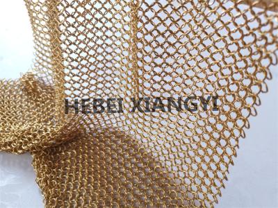 Cina Acciaio inossidabile brillante Ring Mesh Chainmail Room Divider Curtain di colore 304 dell'oro 1mm x 8mm in vendita