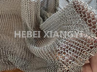 Cina collegamento a catena Ring Chainmail Decorative di acciaio inossidabile della saldatura dei drappi della bobina del metallo di 7mm in vendita