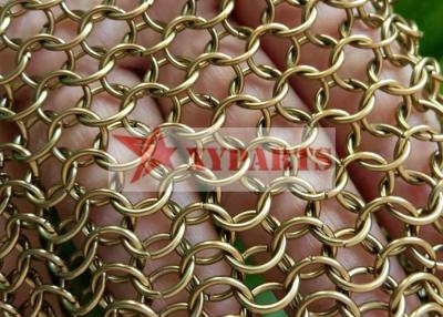 Cina 1.0x8mm Ring Chainmail Curtain Ottone Materiale Metallo In Sound Stage in vendita