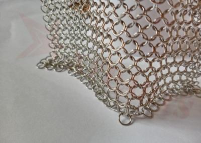 Cina acciaio inossidabile saldato 7mm del divisore di Ring Metal Mesh Curtains Room in vendita