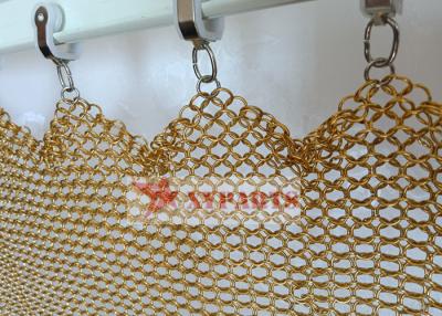 Cina La catena di acciaio inossidabile di resistenza della corrosione ha intrecciato Ring Mesh For Light Partitioning in vendita