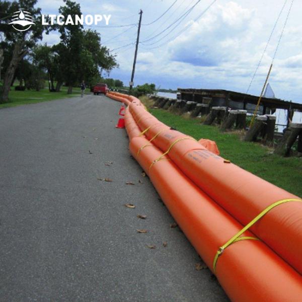 Quality Litong Reusable Heavy Duty Portable Inflatable Water Filled Flood Barrier Tube for sale