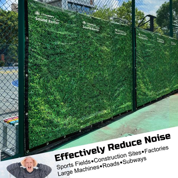 Quality Litong Decorative Green Leaf Soundproof Privacy Screen Outdoor Tennis Court for sale