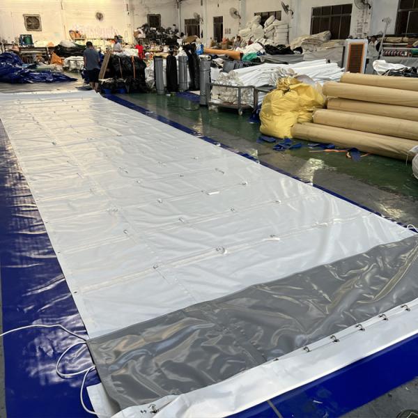 Quality Litong Good Strength Waterproof Customized White Pvc Coated Tarpaulin Truck for sale