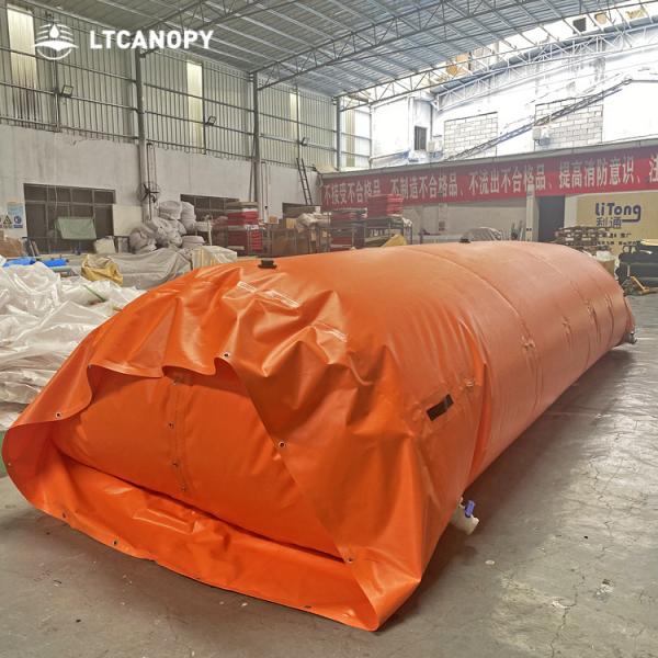 Quality Litong Customized Size D Shape Inflatable Water Filled Flood Barrier for sale