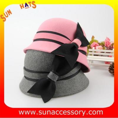 China Vintage hot sale cloche hats wholesale for ladies,100% Australia wool felt hats factory for sale