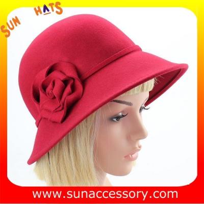 China Vintage hot sale mid brim hats wholesale for ladies,100% Australia wool felt hats factory for sale