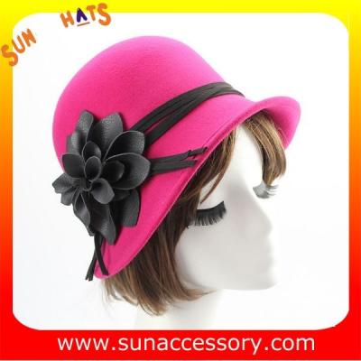 China 0402 Sunny hats unique charchaol wool felt hats for ladies ,Shopping online hats and caps wholesaling for sale