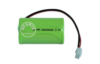 中国 高容量の Nimh の充電電池のパック 3.6v AA 600mah/カメラの照明 販売のため