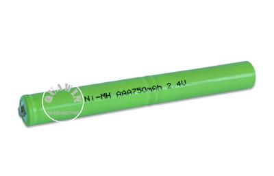 China Portable personalizado do bloco 2.4V AAA 750mAh da bateria recarregável de Nimh à venda
