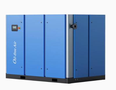 中国 145KW 低電源周波数 油なし 乾燥螺旋式空気圧縮機 水冷 0級 油なし 販売のため