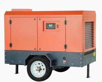China Portable High Power 59KW Diesel Mobile Air Compressor for High Altitude & Low Temperature Oil Lubrication Used 10bar Pressure for sale