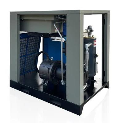 China Compresor de microaire de doble paso de 11 kW, de alta presión, sin aceite, estacionario, controlado por PLC, motor industrial, pantalla táctil de 380 V en venta