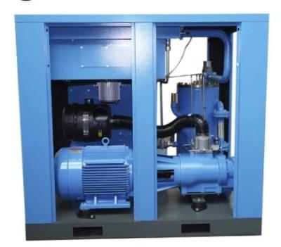 China Compresores industriales de dos etapas de 45KW sin aceite 380V motor de núcleo recustomizado Micro-compresor de aire Compresor estacionario en venta