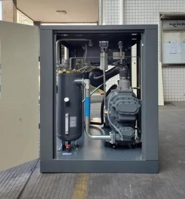China Compresor de aire de tornillo sin aceite de 37kw Industrial 200kw Potencia W Refrigeración de aire 380v CA Motor de bomba PLC esencial Rodamiento del motor en venta