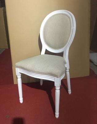 China Restaurant  Wedding Dining Chairs Round Back Solid Wooden Material for sale