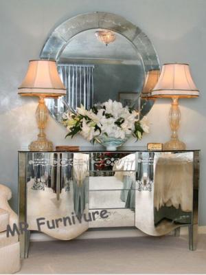 China Venetian Style Mirrored Cabinet Table with Mirror Furniture Set for sale