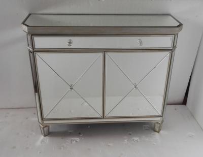 China Bedroom Mirror Furniture Set Classic / Fashionable Design Mirrored Side Table for sale