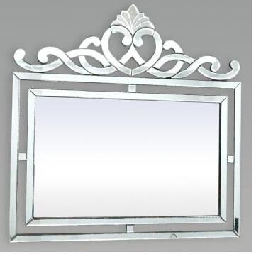 China Wall Decor Square Venetian Mirror , Silver Framed Bathroom Wall Mirrors for sale