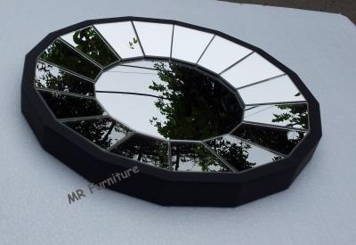 China Wooden Frame Wall Mirror For Dining Room , 40cm Round Wall Mirror Decor for sale