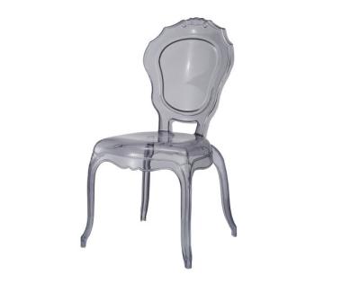 China Plastic Princess Stackable Wedding Dining Chairs Event Rent , Clear / Grey / Pink for sale