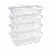 China 1500ml PP Food Containers Deep Rectangular Catering Box with Lid for sale