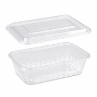 China 1500ml PP Food Containers Deep Rectangular Catering Box with Lid for sale