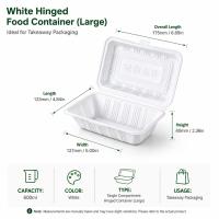 China Deep Rectangular PP Clamshell Takeout Containers 600ml for Full Meals Delivery for sale