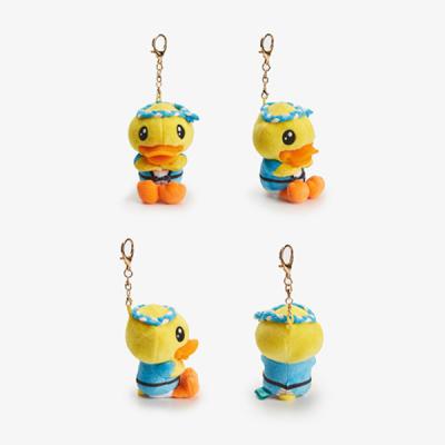 Cina Giocattoli della peluche di cotone del fumetto, materiale del poliestere del PVC di Duck Plush Doll Keyring in vendita