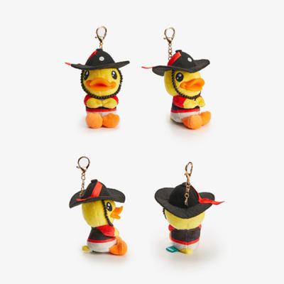 Cina Giocattoli della peluche di cotone del fumetto, materiale del poliestere del PVC di Duck Plush Doll Keyring in vendita