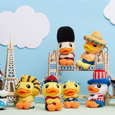 Cina Giocattoli della peluche di cotone del fumetto, materiale del poliestere del PVC di Duck Plush Doll Keyring in vendita