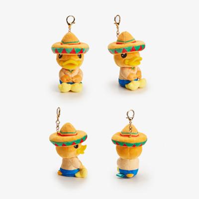 Cina Giocattoli della peluche di cotone del fumetto, materiale del poliestere del PVC di Duck Plush Doll Keyring in vendita