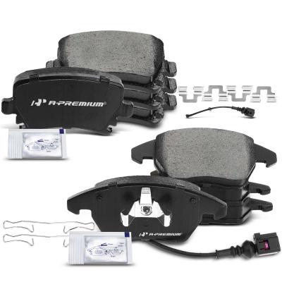 China 8pcs Front & Rear Ceramic Brake Pads with Sensor for Volkswagen Golf Jetta Audi A3 Quattro TT for sale
