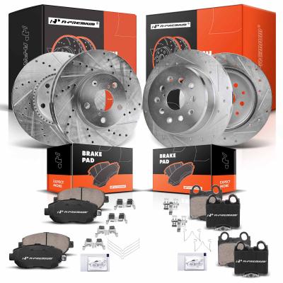 China Front & Rear Drilled Rotors & Ceramic Brake Pads for Lexus GS300 400 SC430 for sale