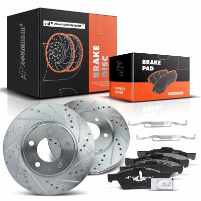 China Front Drilled Rotors & Ceramic Brake Pads for Chrysler Voyager Dodge for sale