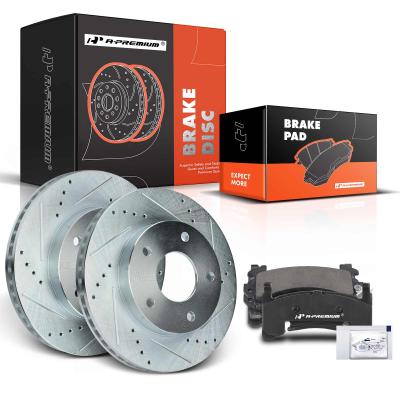 China Drilled Rotors & Ceramic Brake Pads for Chevy Blazer GMC Cadillac for sale