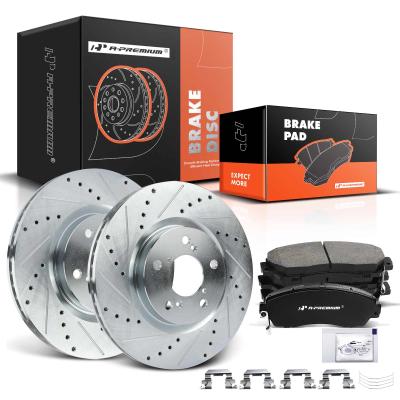 China Front Drilled Rotors & Ceramic Brake Pads for Honda Odyssey 2011-2014 for sale