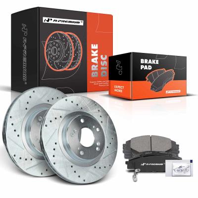 China Front Drilled Rotors & Ceramic Brake Pads for Honda Civic 2006-2011 Acura CSX for sale