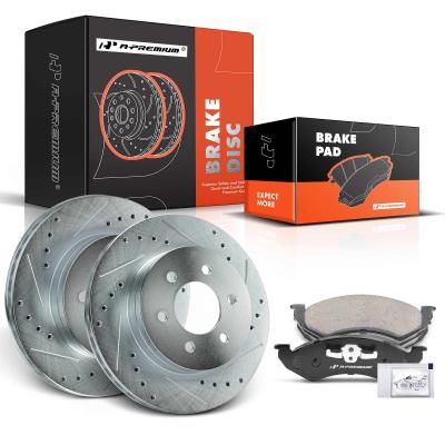 China Front Drilled Rotors & Ceramic Brake Pads for Dodge Dakota Durango 2000-2002 for sale