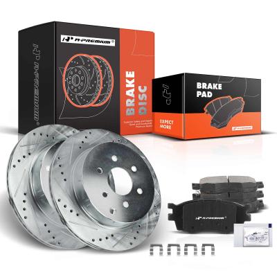 China Front Drilled Rotors & Ceramic Brake Pads for Hyundai Accent Kia Rio Rio5 for sale
