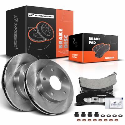 China Front Disc Brake Rotors & Ceramic Brake Pads for Dodge Ram 1500 94-99 4WD for sale